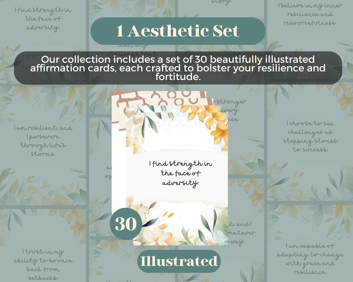 30 Journal of Resilience Affirmation Cards | Positive Affirmations for ...