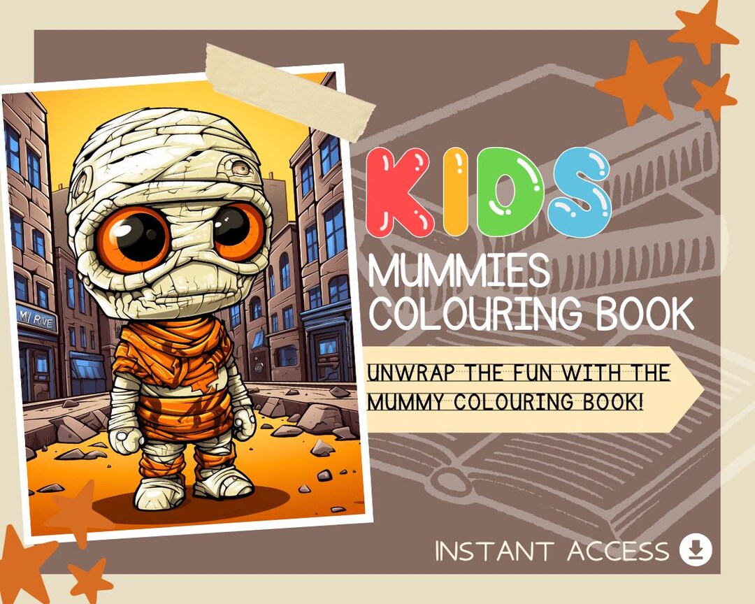 Mummies Colouring Book | 10 Egyptian Themed Graphic Pages | Kids ...