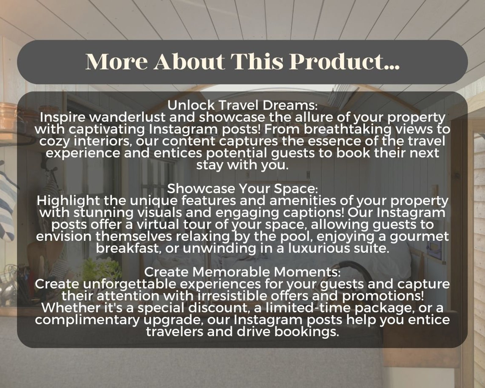 Short Stay Instagram Posts | 30 Social Media Graphics | Air Bnb Hotel ...