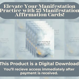 25 Manifestation Affirmation Cards | Positive Affirmations for Manifesting | Editable Canva ...
