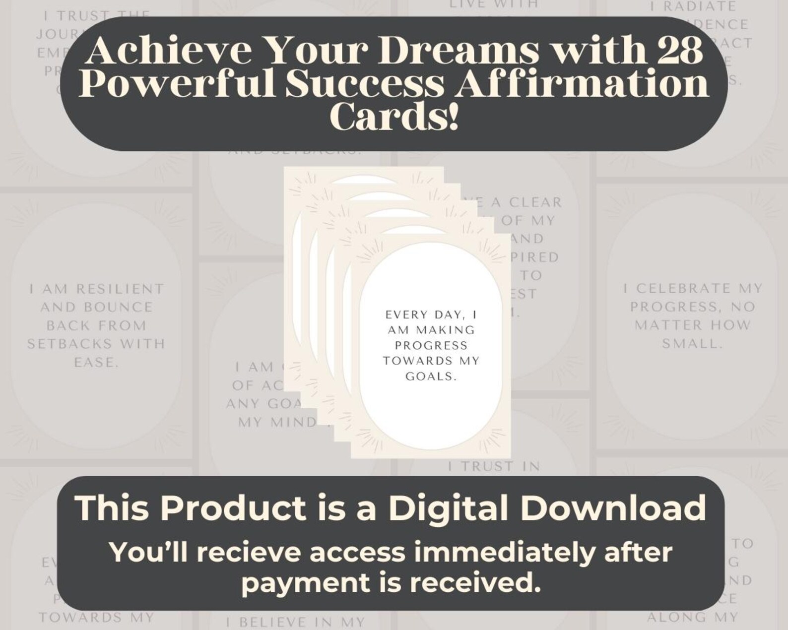 28 Powerful Success Affirmation Cards | Positive Affirmations for Goal ...