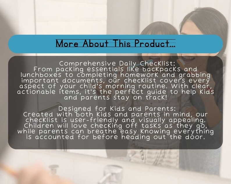 Kids Daily School Checklist | Children's Learning Sheet | Teaching Kids ...