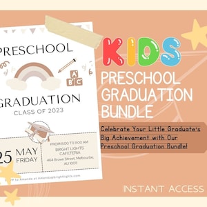 Preschool Graduation Bundle | Children's Kindergarten Certificate ...