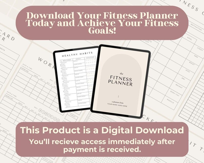 Digital Fitness Planner | Goodnotes, Ipad, Notability, Canva | Daily ...