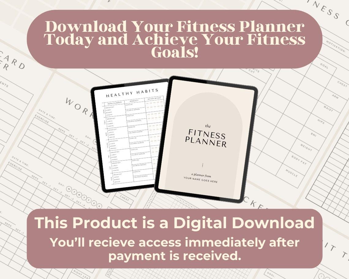 Digital Fitness Planner | Goodnotes, Ipad, Notability, Canva | Daily ...