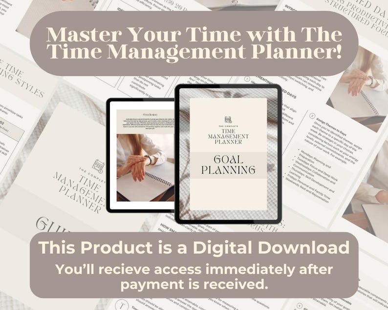 Time Management Planner | Goodnotes, Ipad, Notability, Canva ...