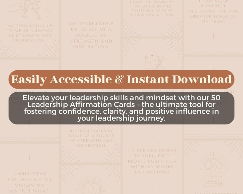 50 Leadership Affirmation Cards | Positive Affirmations for Leaders ...