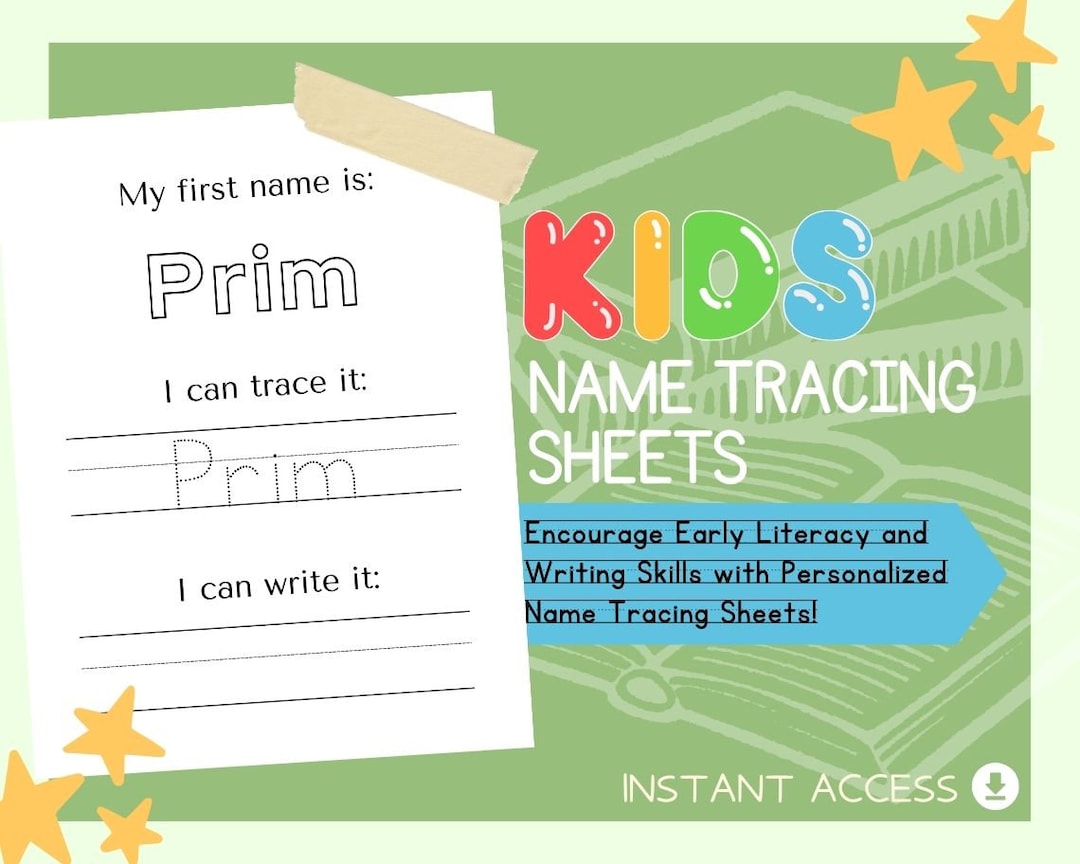 Kids Name Tracing Sheets | Children's Learning Sheet | Teach Kids ...