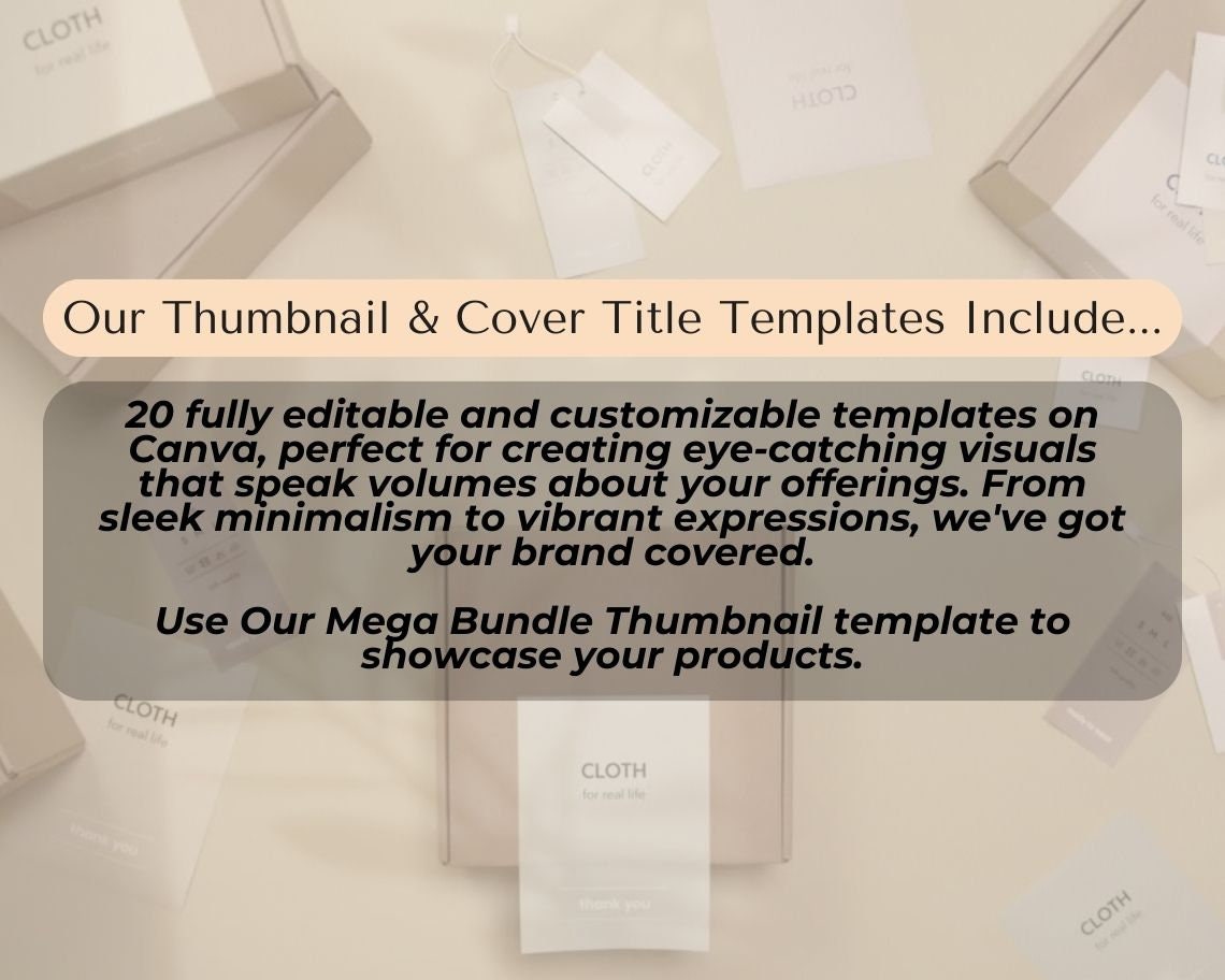 20 Thumbnail & Cover Title Templates | Mega Bundle Thumbnail Bonus ...
