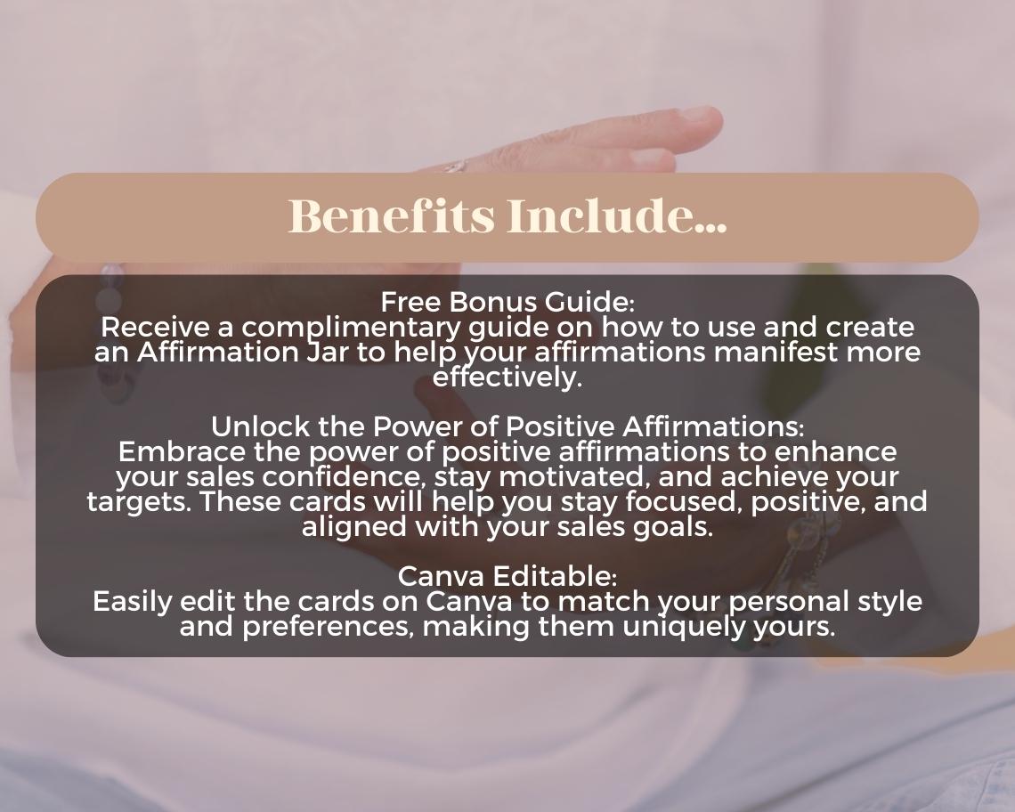 33 Sales Confidence Affirmation Cards | Positive Affirmations for Sales ...