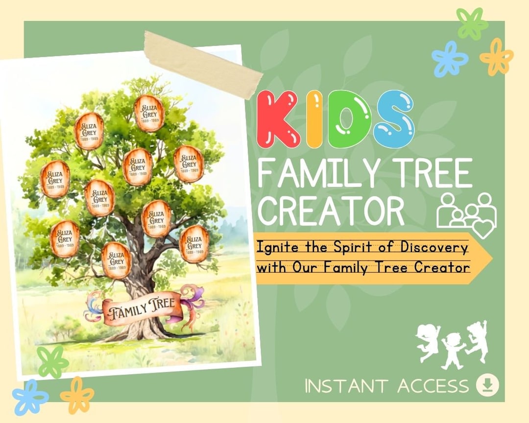 Family Tree Creator for Kids | Childrens Learning Sheet | Teach Kids ...