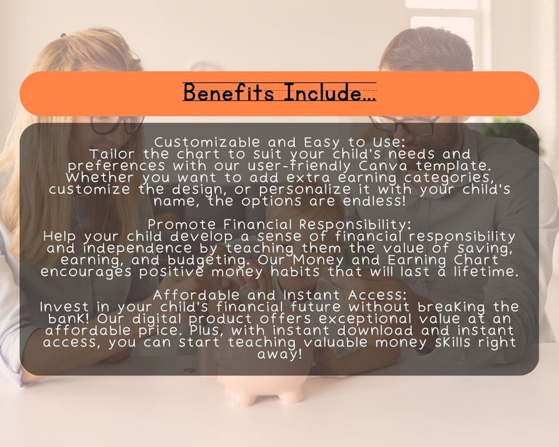 Kids Money and Earning Chart | Childrens Learning Sheet | Teach Kids ...