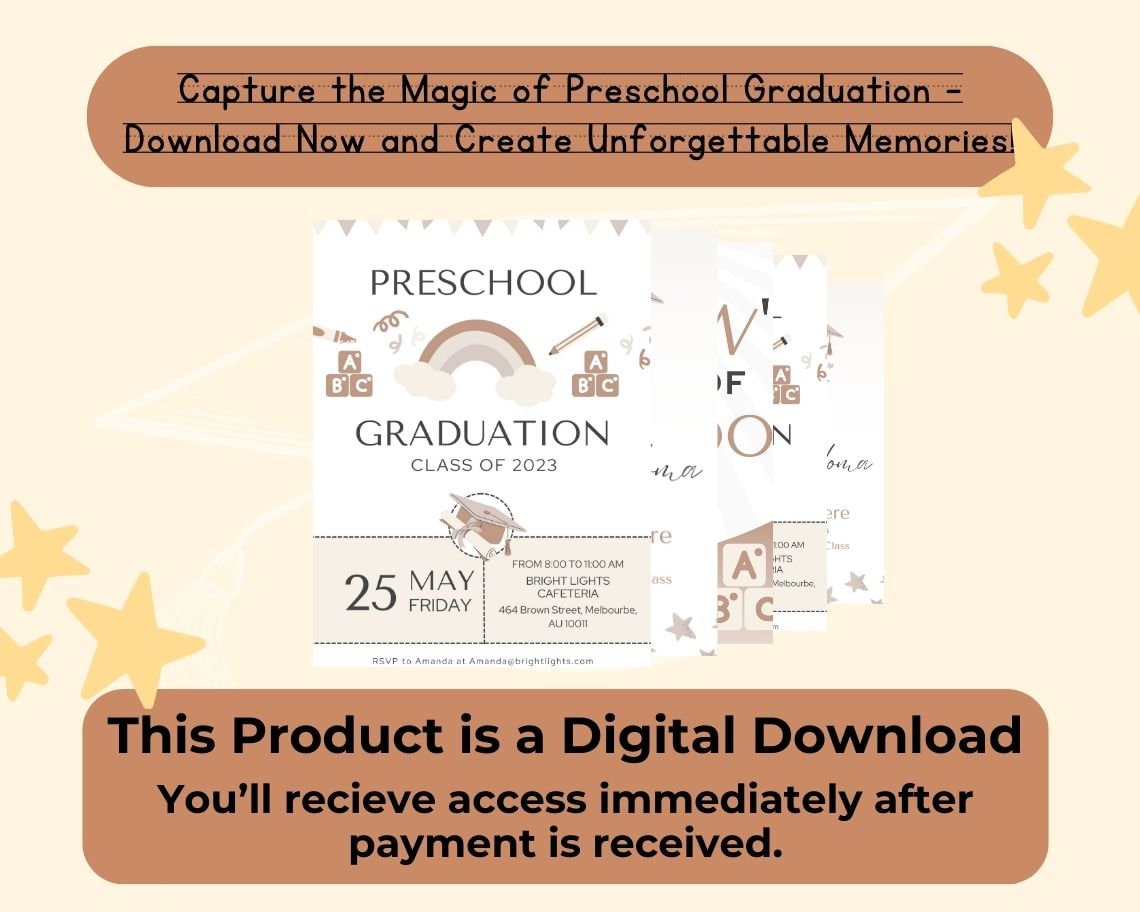 Preschool Graduation Bundle | Children's Kindergarten Certificate ...