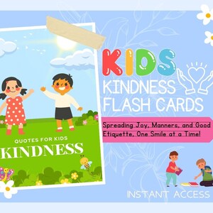 Kids Kindness Flashcards | Childrens Learning Sheet | Teach Kids ...