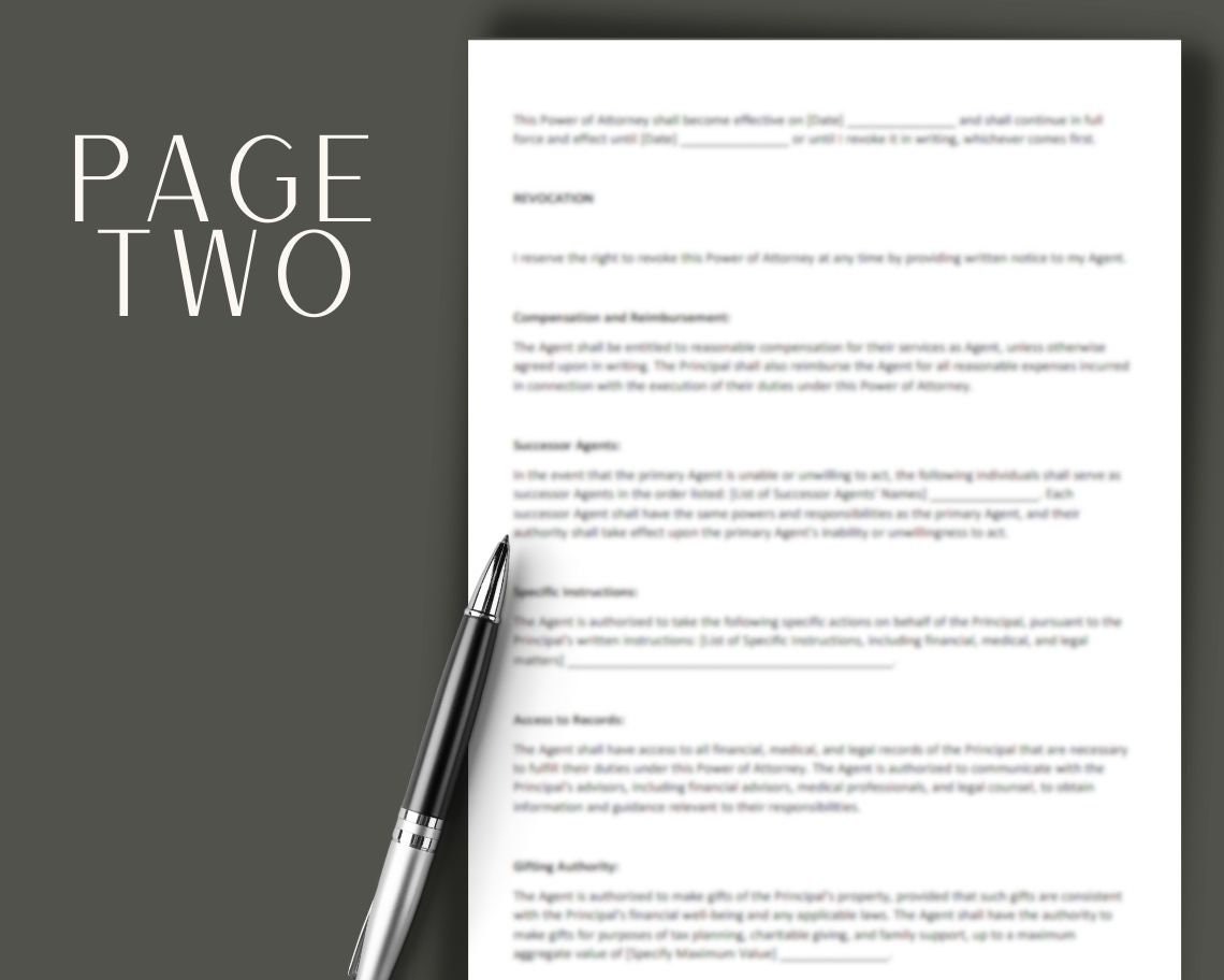 Power of Attorney POA | Legal Document Lawyer Certified Binding ...