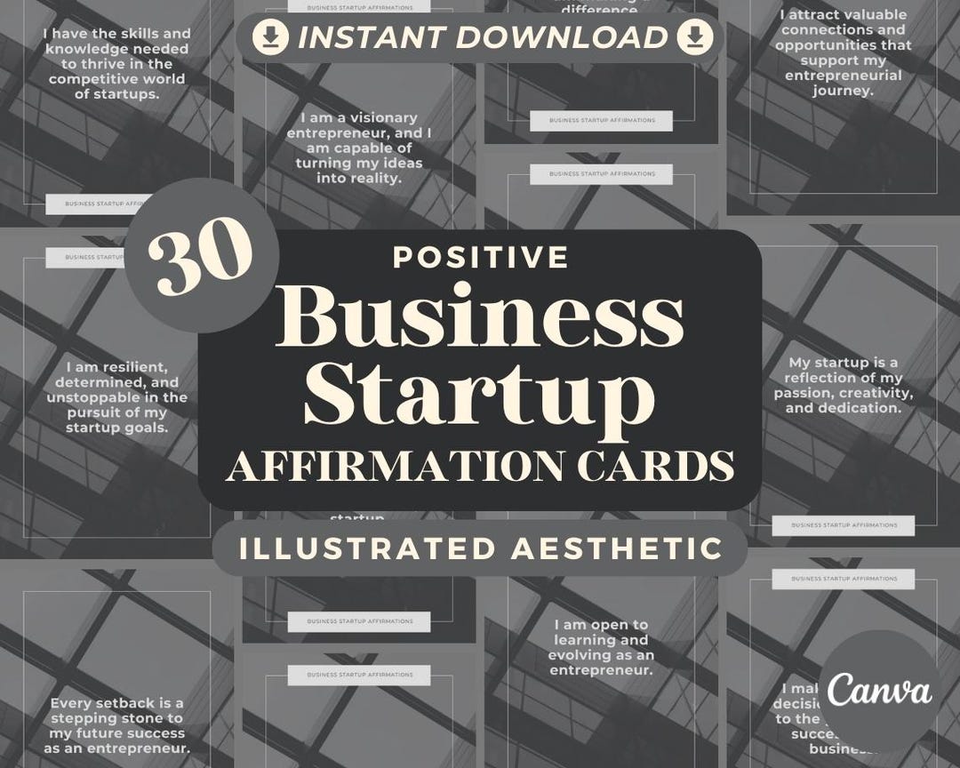30 Business Startup Affirmation Cards | Positive Affirmations for New ...