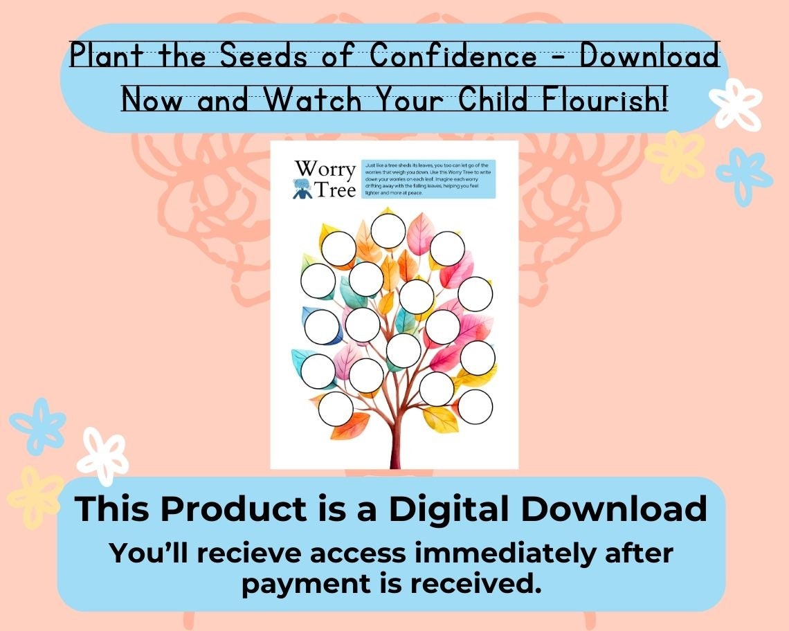 Kids Worry Tree | Children's Learning Sheet | Teach Kids & Toddlers ...