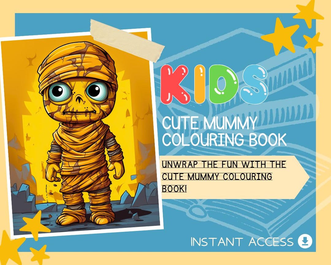 Cute Mummy Colouring Book | 15 Egyptian Themed Graphic Pages | Kids ...
