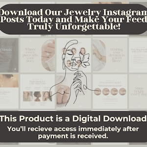 Jewelry Instagram Posts | 51 Social Media Graphics | Jewellery Insta ...