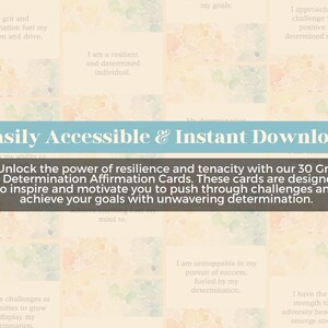 30 Grit & Determination Affirmation Cards | Positive Affirmations for ...