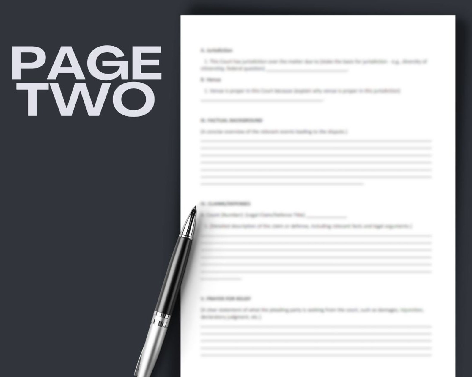 Pleading Paper | Legal Document Lawyer Certified Binding Contract ...