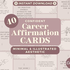 40 Career Affirmation Cards | Positive Affirmations for Job Confidence ...