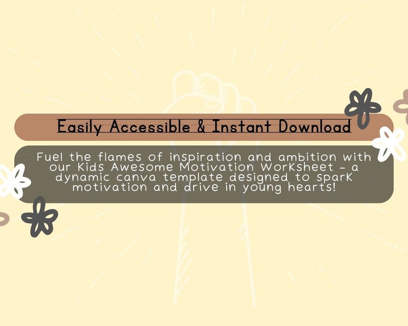 Kids Awesome Motivation Worksheet | Children's Learning Sheet ...