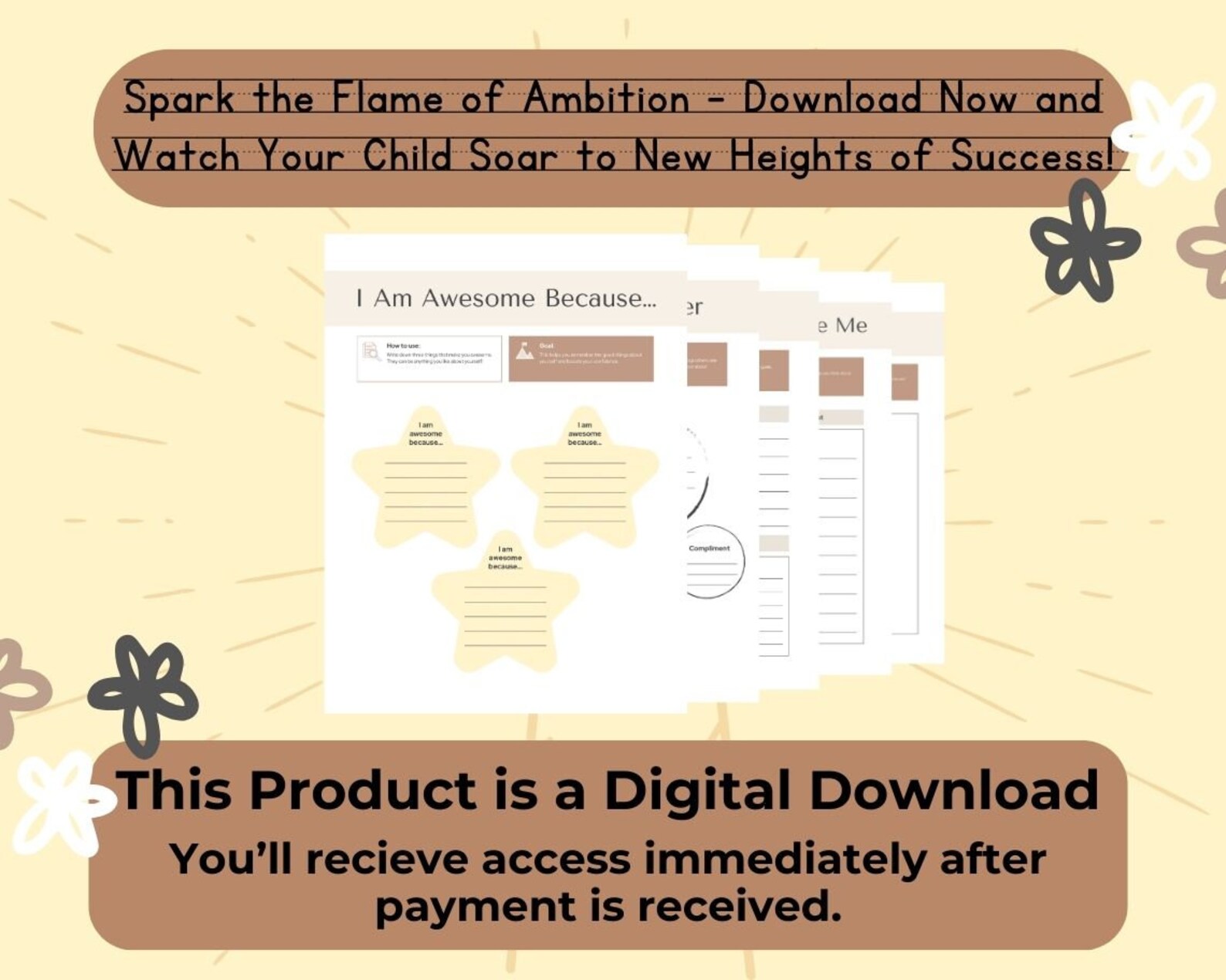 Kids Awesome Motivation Worksheet | Children's Learning Sheet ...