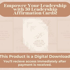 50 Leadership Affirmation Cards | Positive Affirmations for Leaders ...