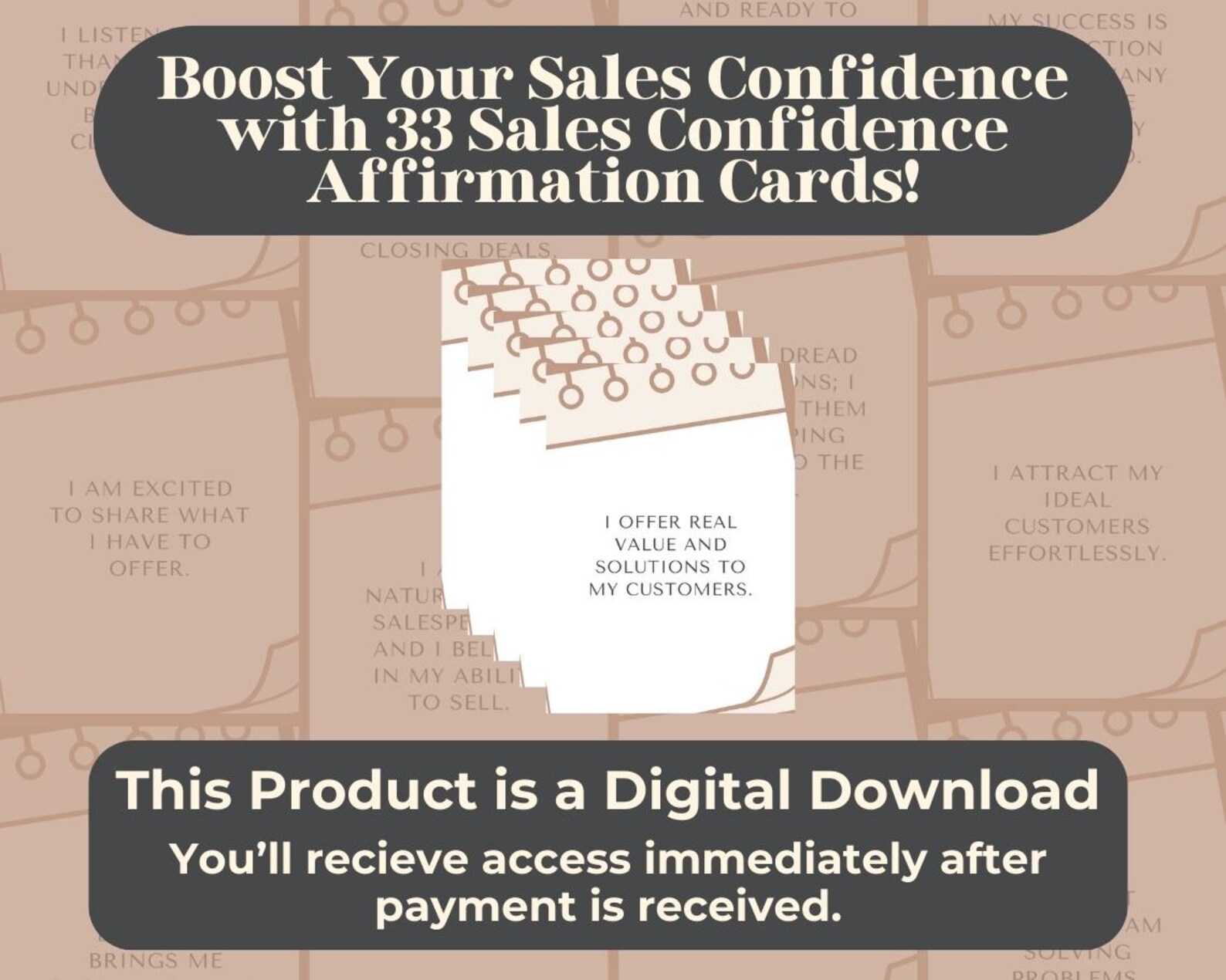 33 Sales Confidence Affirmation Cards | Positive Affirmations for Sales ...