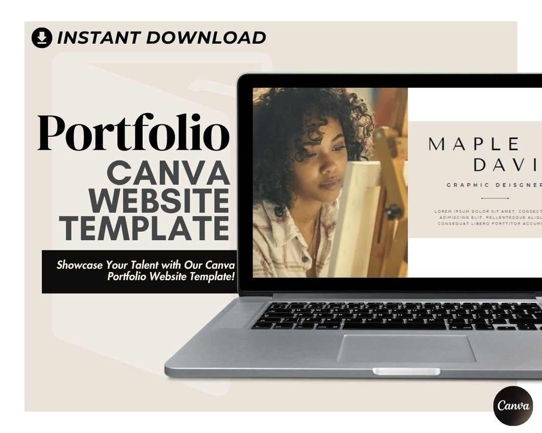 Canva Portfolio Website Template | Website Landing Page for Portfolios ...