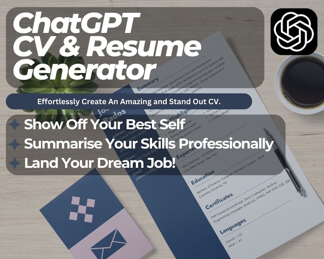 Chatgpt CV & Resume Generator | Create Professional Resumes Instantly ...