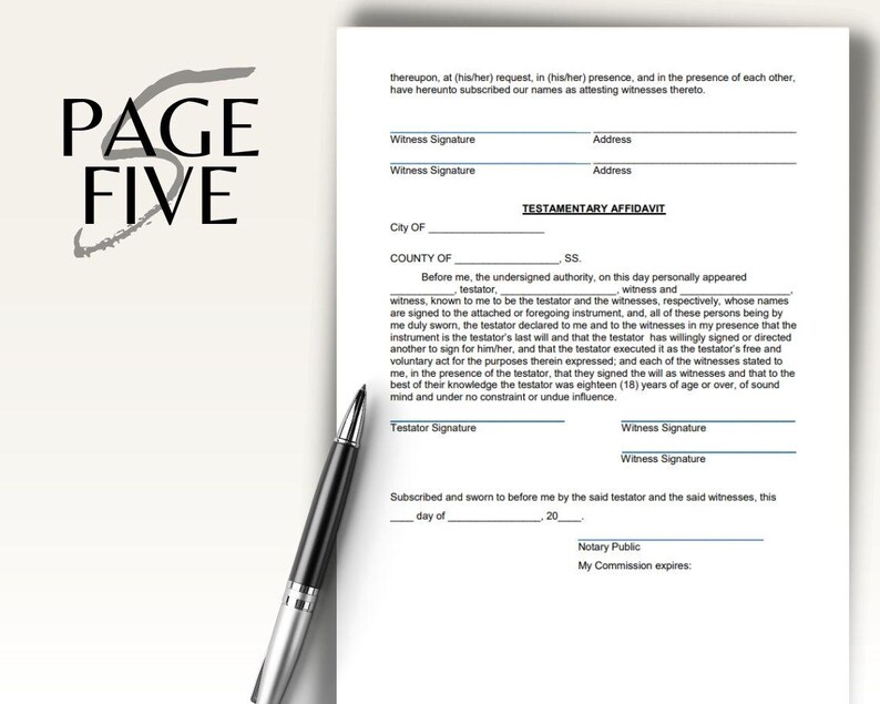 Last Will & Testament | Legal Document Lawyer Certified Binding ...
