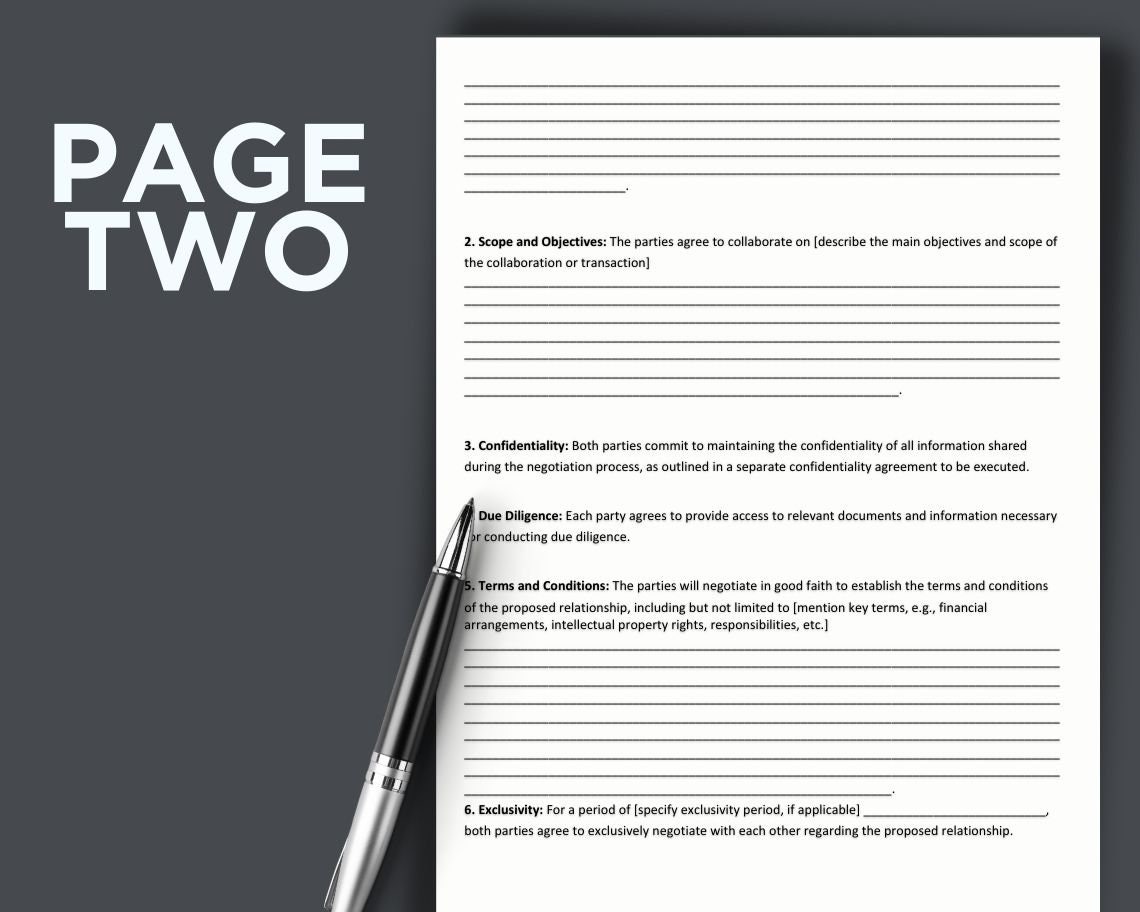 Letter of Intent | Legal Document Lawyer Certified Binding Contract ...