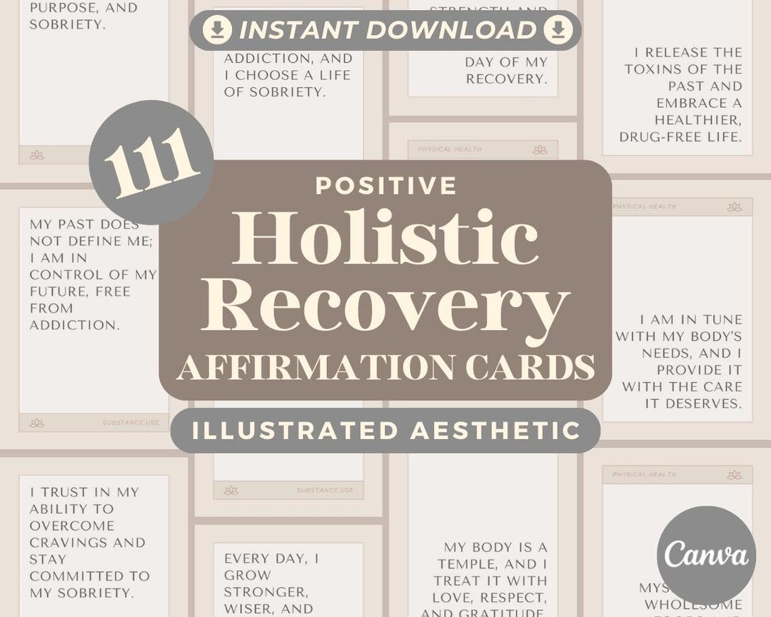 111 Holistic Recovery Affirmation Cards | Positive Affirmations for ...