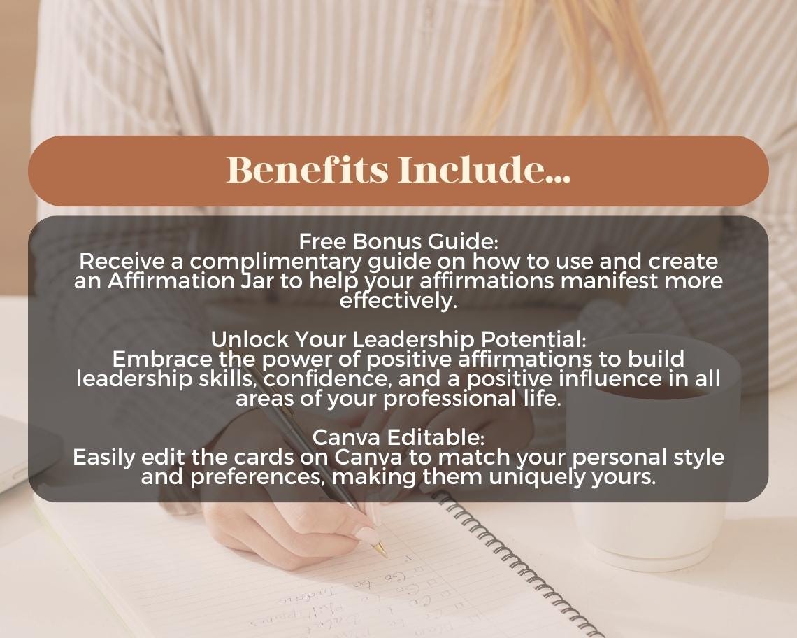 50 Leadership Affirmation Cards | Positive Affirmations for Leaders ...