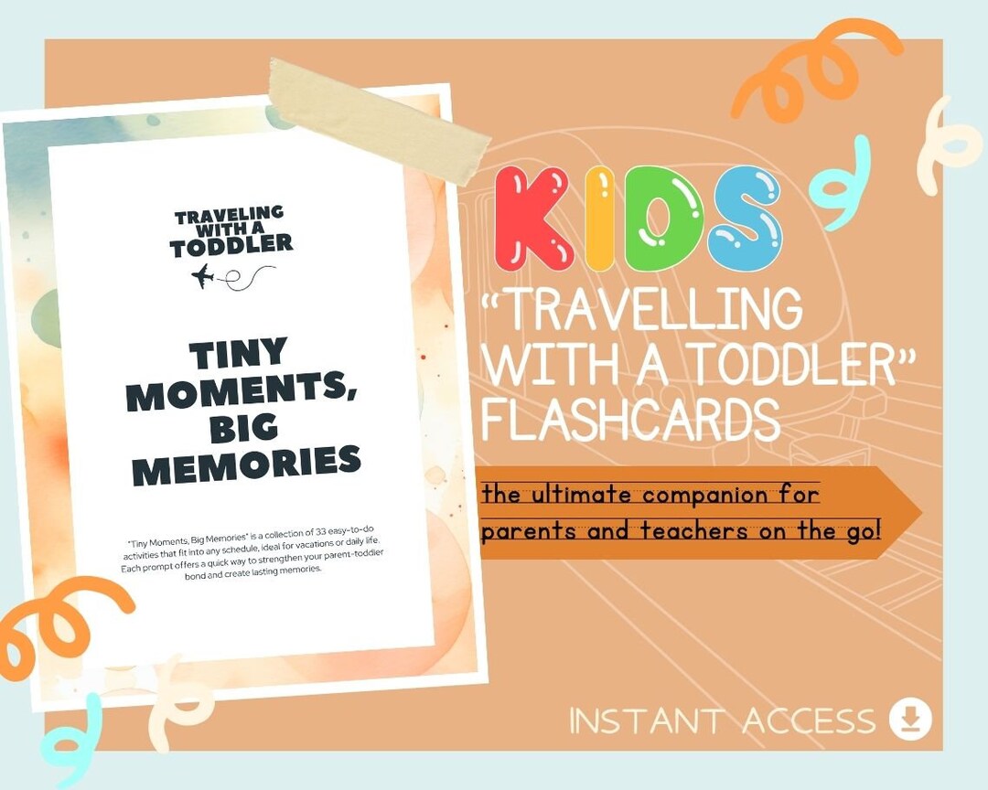 Kids Travelling With a Toddler Flashcards | Children's Learning Sheet ...
