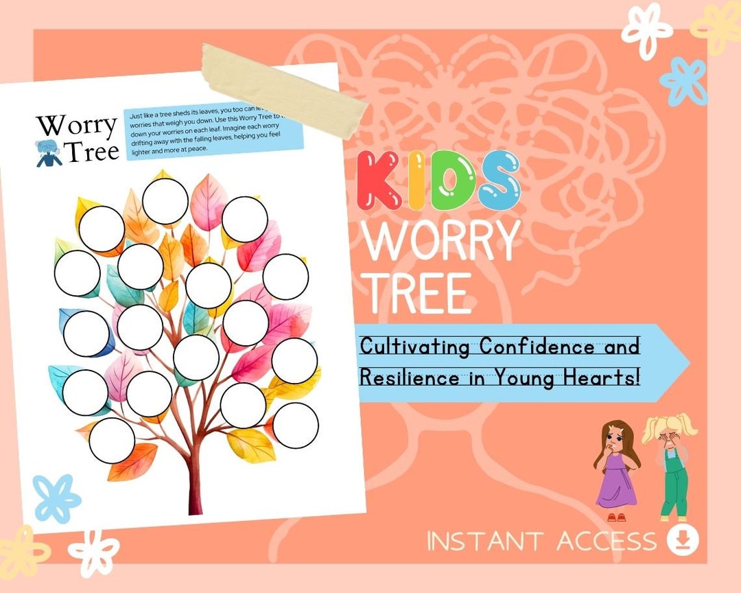 Kids Worry Tree | Children's Learning Sheet | Teach Kids & Toddlers ...