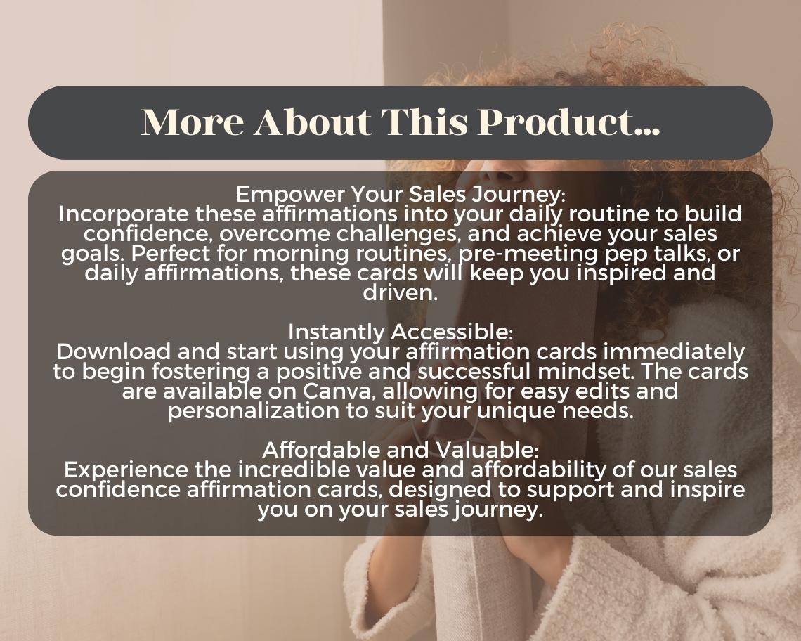 33 Sales Confidence Affirmation Cards | Positive Affirmations for Sales ...