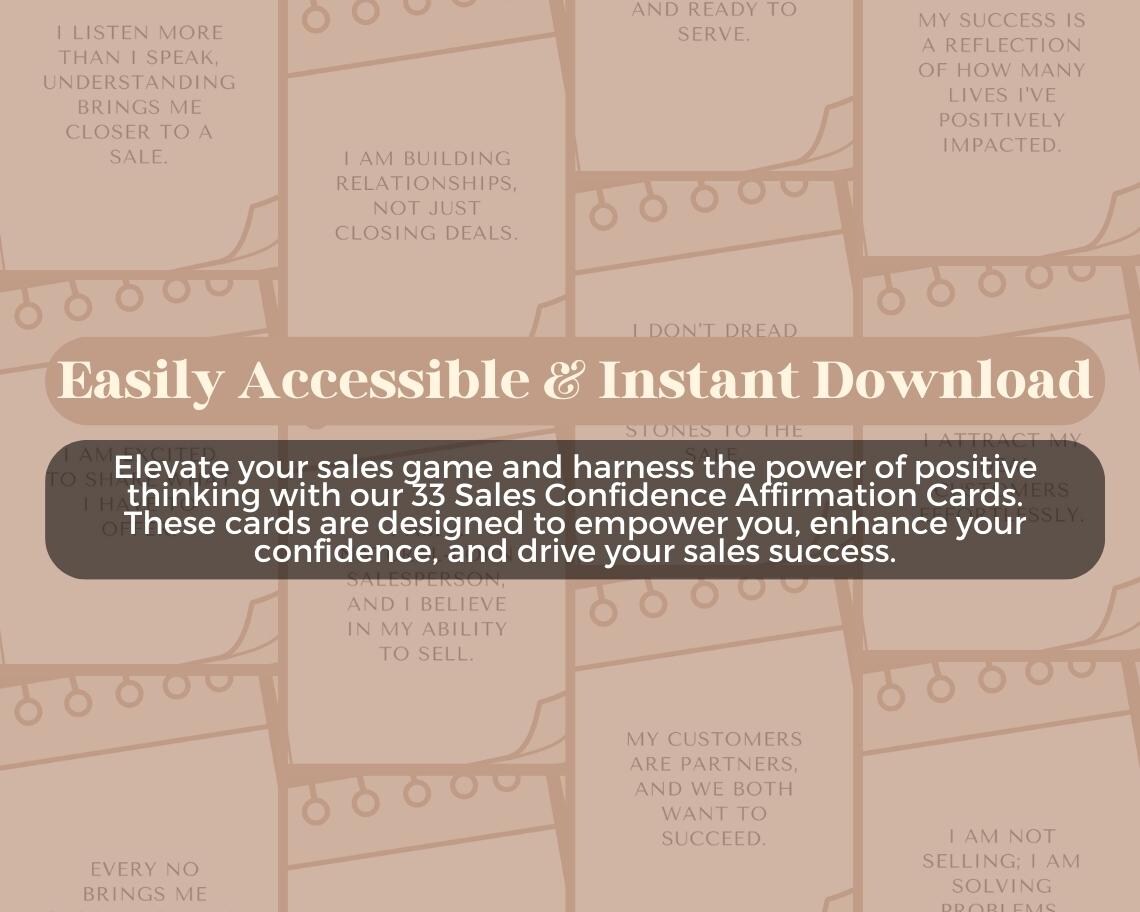 33 Sales Confidence Affirmation Cards | Positive Affirmations for Sales ...