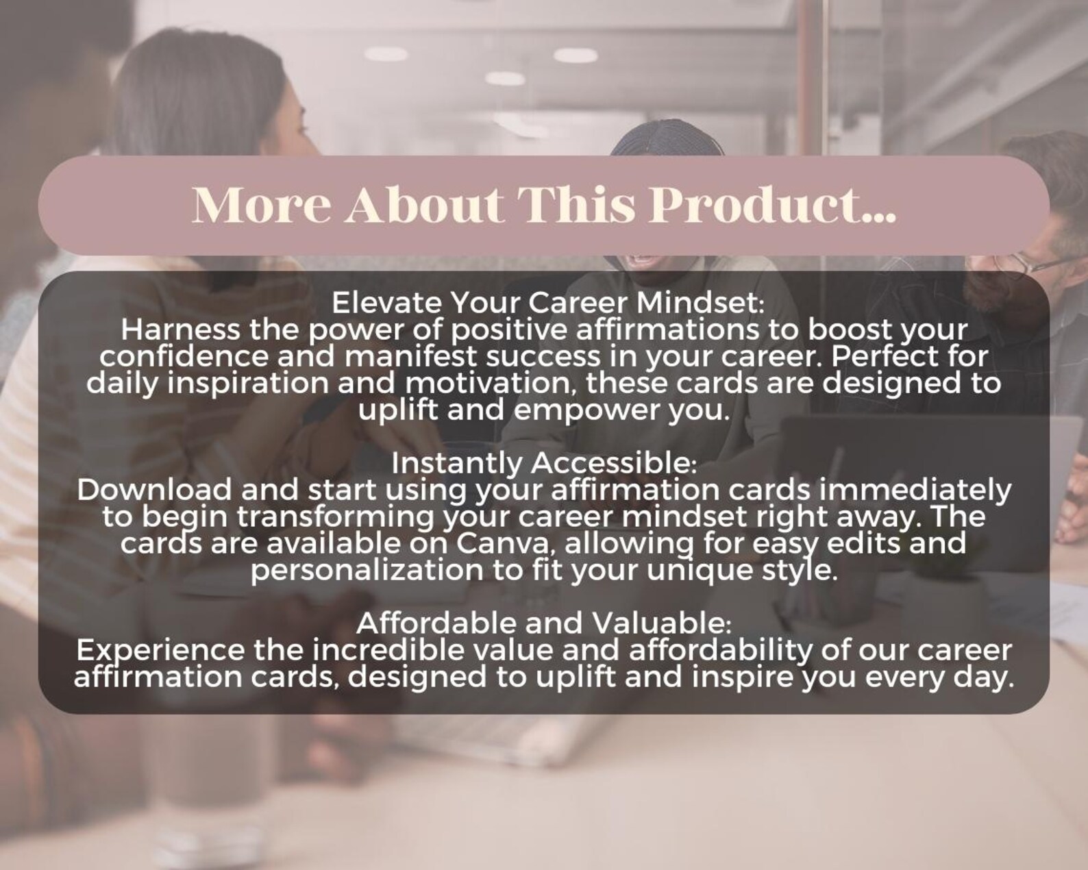 40 Career Affirmation Cards | Positive Affirmations for Job Confidence ...