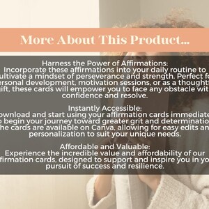 30 Grit & Determination Affirmation Cards | Positive Affirmations for ...