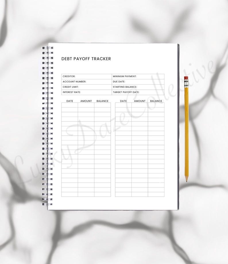 Digital Debt Payoff Tracker, Printable Debt Tracker, Editable Canva ...