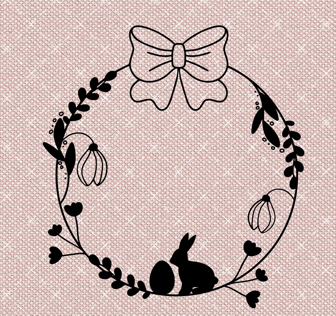 Plotter File Easter Wreath, Easter Svg, Plotter File Wreath Svg Easter Wreath Svg, German Happy ...