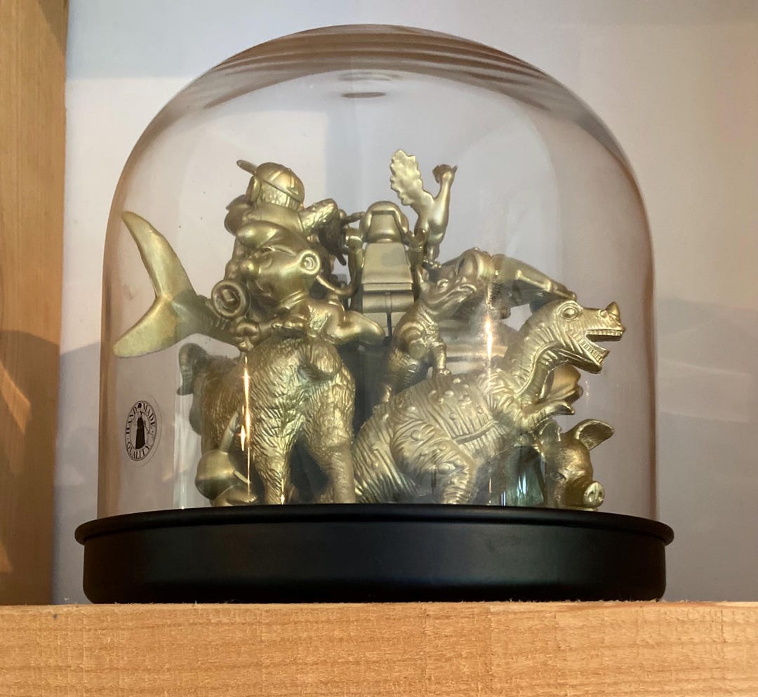 Bell Jar With Action Figures/toys. Photographed Without Bell Jar for ...