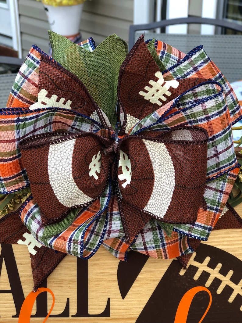 Fall Family and Football Wooden Door Hanger - Etsy