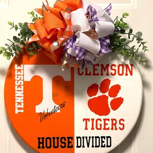 House Divided Door Hanger College Football - Etsy