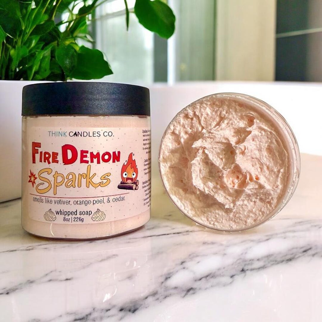 Fire Demon Sparks Whipped Soap | Moving Castle Inspired Whipped Soap ...
