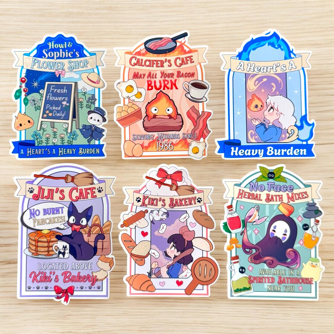 Anime Sticker Bundle | Ghibli Inspired Stickers | Anime Stickers ...