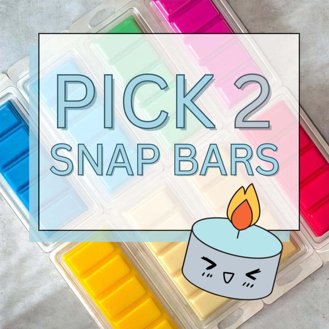 Pick 2 Snap Bar Bundle | Hand Poured Vegan Wax Blend Snap Bars | Strong ...